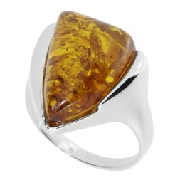 OSTSEE-SCHMUCK Damen Fingerring "- Anouk - Silber 925/000 - Bernstein", 64, silber, Fingerringe