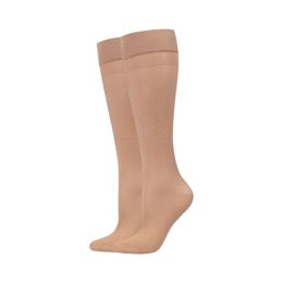 JOOP! JOOP Damen Kniestr&uuml;mpfe "2er Pack", Gr. 35, gold, 88% Polyamid, 12% Elasthan, uni, Socken, 2er Pack Druckfreier Bund f&uuml;r angenehmen Sitz, 20 DEN