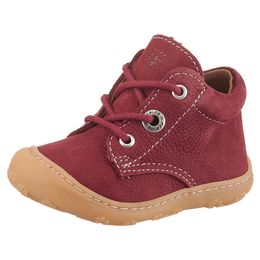 Baby Lauflernschuh "Cory 50 WMS: Mittel", Pepino BY RICOSTA, Gr. 20, rot, Leder, Schuhe, Schn&uuml;rschuh mit WMS-System, Leder, Gr&ouml;&szlig;enschablone zum