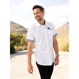 Catamaran Herren Kurzarmhemd, wei&szlig;, Gr. 41, unifarben, 100% Baumwolle, Hemden