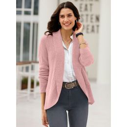 Inspirationen Damen Strickjacke, rosa, Gr. 54, unifarben, 50% Baumwolle, 50% Polyacryl, Strickjacken