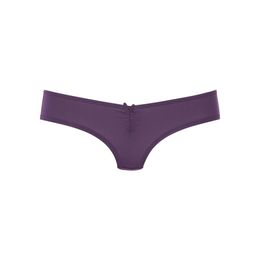 Lascana Damen Brasilslip, Gr. 48pflaume, Microfaser, Obermaterial: 92% Polyamid, 8% Elasthan (LYCRA). Spitze: 86% Polyamid, 14% Elasthan (LYCRA),