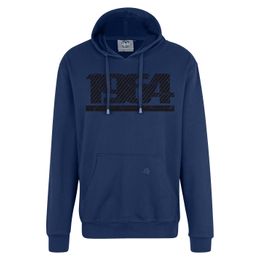 Herren Kapuzensweatshirt "GRAPHIC NUMBER", blau, Gr. 4XL, Ahorn Sportswear, 100% Baumwolle, Sweatshirts, mit modischem Frontprint