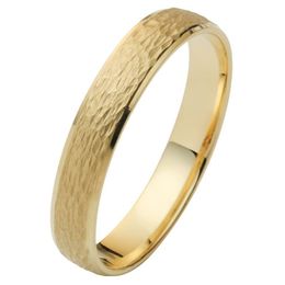 Firetti Damen Trauring "Schmuck Geschenk Gold 750 Hochzeit Ehering "LIEBE"", 56, ohne Brillant, Gelbgold 375, 4mm, gold, Gelbgold 375, Fingerringe,