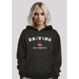 F4NT4STIC Damen Kapuzenpullover "Driving Home Weihnachten", schwarz, Gr. S, Obermaterial: 65% Baumwolle, 35% Polyester, Pullover, Weihnachten,