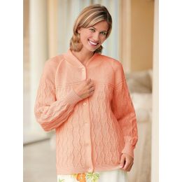 w&auml;schepur W&Auml;SCHEPUR Damen Strickjacke, Gr. 44, rot, 50% Wolle, 50% Polyacryl, unifarben, Strickjacken