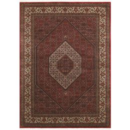 Orientteppich, B:70cm H:5mm L:140cm, rot, OCI DIE TEPPICHMARKE, Wolle, Teppiche, "Kamaro Bidjar", reine Wolle, handgekn&uuml;pft, mit Fransen, Wohnzimmer