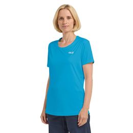 Jack Wolfskin Damen T-Shirt "TECH T W", blau, Gr. XS, Obermaterial: 100% POLYESTER, Shirts