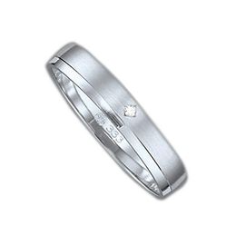 Firetti Damen Trauring "Schmuck Geschenk Gold 375 Hochzeit Ehering Trauring "LIEBE"", 19, 0,01 SI = kleine Einschl&uuml;sse mit Brillant, Wei&szlig;gold 375,