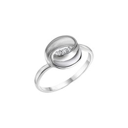 Vivance Damen Fingerring "925-Sterling Silber rhodiniert", 060 (19,1), Silber 925 (Sterlingsilber), wei&szlig;, Silber 925 (Sterlingsilber), Fingerringe