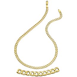 Firetti Damen Kette ohne Anh&auml;nger "Schmuck Geschenk Silber 925 Halsschmuck Halskette Panzerkette", 60, Silber 925 (Sterlingsilber), B: 4,3mm, gold,