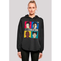 F4NT4STIC Damen Kapuzenpullover "Sex Education Teen Illustrated Netflix TV Series", schwarz, Gr. L, Obermaterial: 100% Baumwolle, Pullover, Premium