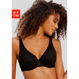 Lascana Damen Schalen-BH, Gr. 90, schwarz, Spitze, Obermaterial: 84% Polyamid, 16% Elasthan, BHs, mit B&uuml;gel und drei Tragevarianten, Dessous