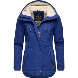 Marikoo Damen Winterjacke "Bikoo", blau, Gr. S, Oberstoff: 100% Baumwolle; Futter: 100% Polyester; Wattierung: 100% Polyester; &Auml;rmelfutter: 100%