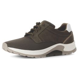 Herren Keilsneaker, Gabor Rollingsoft, Gr. 8, gr&uuml;n, Nubukleder, Textil, Schuhe, Freizeitschuh, Halbschuh, Schn&uuml;rschuh mit Ziern&auml;hten, G-Weite