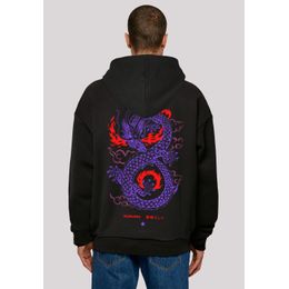 F4NT4STIC Herren Kapuzenpullover "Drache Feuer Japan", schwarz, Gr. XS, Obermaterial: 100% Baumwolle, Pullover, Print