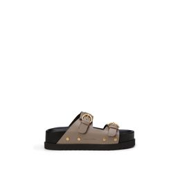 Marc O'Polo MARC O'POLO Damen Sandale "mit verstellbaren Riemen", Gr. 39, beige, Obermaterial: 100% Leder, unifarben, Schuhe