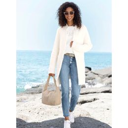 Heine Damen Strickjacke, beige, Gr. 40, unifarben, 72% Polyacryl, 23% Polyester, 5% Polyamid, Strickjacken