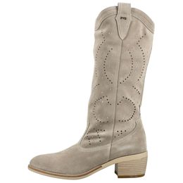 Nero Giardini Damen Bikerboots "Nero Giardini Stiefel Veloursleder", Gr. 36beige, Veloursleder, Schuhe