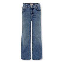 KIDS Only M&auml;dchen Weite Jeans "KOGMADISON BLUSH WIDE DNM CRO37 NOOS", blau, Gr. 164, unifarben, Denim/Jeans, Obermaterial: 72% Baumwolle, 20%