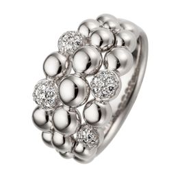 Jobo Damen Fingerring, 54, VS = sehr kleine Einschl&uuml;sse, Diamanten Wei&szlig;gold 585, wei&szlig;, Diamanten, Wei&szlig;gold 585, Fingerringe, 585 Wei&szlig;gold mit 28