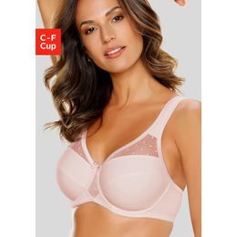Damen Minimizer-BH, NUANCE BY LASCANA, Gr. 85, rosa, Netz, Obermaterial: 71% Polyamid, 29% Elasthan, Basic, BHs, mit B&uuml;gel und transparentem T&uuml;ll im