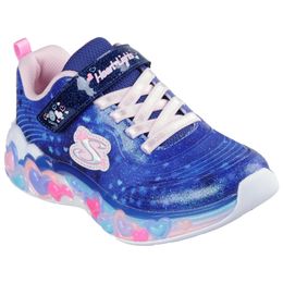 Skechers Damen Sneaker "ETERNAL HEART LIGHTS", Gr. 32, bunt, Synthetik, Textil, Glitzer, kontrastfarbene Details, Schuhe, Blink,-Klettschuh mit