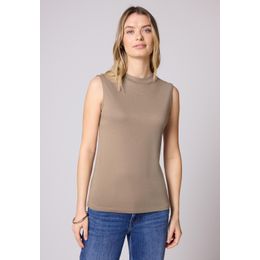 Street One Damen Tanktoplight terra mocha, Basic, Gr. 42, unifarben, Web, 50% Baumwolle, 50% Modal, Tops
