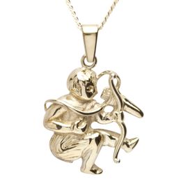 OSTSEE-SCHMUCK Damen Kette und Anh&auml;nger Set "- Tierkreiszeichen Sch&uuml;tze - Gold 333/000 -", 45, gold, Gelbgold 333, Schmuck_Sets