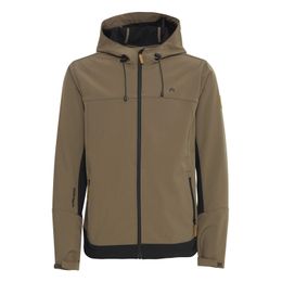 North Bend Herren Softshelljacke "Softshelljacke NBRyder M W-PRO 8.000 mit wasserdichter Beschichtung", gr&uuml;n, Gr. S, Obermaterial: 96% Polyester PES.