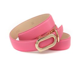 Anthoni Crown Damen Lederg&uuml;rtel, rosa, Gr. 105, Rindsleder, G&uuml;rtel, Bombiert, helle Innenseite