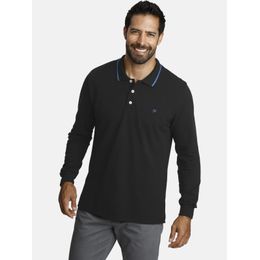 Jan Vanderstorm Herren Langarm-Poloshirt "Langarm-Poloshirt ELLIS", schwarz, Gr. XXL, Obermaterial: 100% Baumwolle CO., Shirts