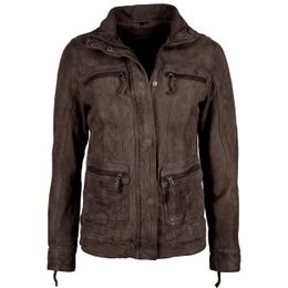 JCC Damen Lederjacke "7081002-2", braun, Gr. S, Obermaterial: 100% Leder; Futter: 100% Polyester; Lining: 100% Baumwolle, Jacken