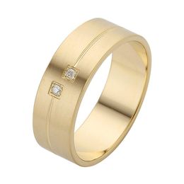Firetti Damen Trauring "Schmuck Geschenk Gold 375 Hochzeit Ehering Trauring "LIEBE"", 21, 0,02 SI = kleine Einschl&uuml;sse mit Brillanten, Gelbgold 375,