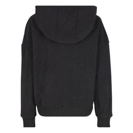 Urban Classics Damen Sweatjacke "Urban Classics Ladies Jacquard Velvet Oversized Zip Hoody", schwarz, Gr. M, 100% Polyester, Sweatjacken