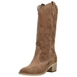 Nero Giardini Damen Bikerboots "Nero Giardini Stiefel Veloursleder", Gr. 39braun, Veloursleder, Schuhe