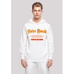 F4NT4STIC Herren Kapuzenpullover "New York HOODIE", wei&szlig;, Gr. L, Obermaterial: 50% Baumwolle, 50% Polyester, Pullover, Print