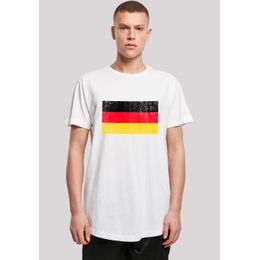 F4NT4STIC Herren T-Shirt "Germany Deutschland Flagge distressed", wei&szlig;, Gr. XS, Obermaterial: 100% Baumwolle, Shirts, Print