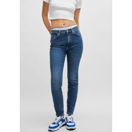HUGO BLUE Damen Skinny-fit-Jeans "Malu", blau, Basic, Gr. 28, unifarben, Jeans, Obermaterial: 98% Baumwolle, 2% Elasthan, Jeans, Skinny Fit mit