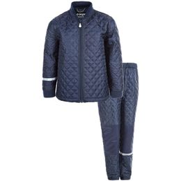 ZIGZAG Kinder Skianzug "Tiger", blau, Gr. 104, kariert, 100% Polyester, Sportanz&uuml;ge, mit w&auml;rmender Steppung