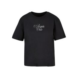 T-Shirt MISS TEE "Miss Tee Angels Club Tee", Damen, Gr. M, schwarz, 100% Baumwolle, bedruckt, oversize, Rundhals, Shirts T-Shirt
