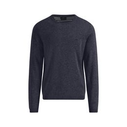 Fynch-Hatton Herren Strickpullover, blau, Gr. L, unifarben, Strick, Obermaterial: 100% Baumwolle, Pullover, mit Logo Stickerei