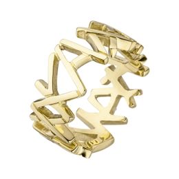 Jobo Damen Fingerring, 58, Gelbgold 585, gelb, Gelbgold 585, Fingerringe, breit 585 Gold