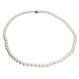 OSTSEE-SCHMUCK Damen Perlenkette "- Ingrid 6 - Silber 925/000 - Zuchtperle", 45, Silber 925 (Sterlingsilber), wei&szlig;, Silber 925 (Sterlingsilber),