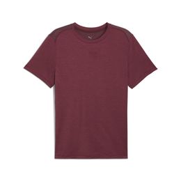Trainingsshirt Puma "CLOUDSPUN T-Shirt Herren", Herren, Gr. L, ruby shimmer heather rot, Obermaterial: 6% Elasthan, 94% Polyester, regular fit, Rundhals, Shirts