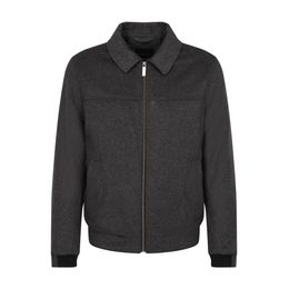 Bugatti Herren Blouson, grau, Gr. 56, unifarben, 60% Wolle, 35% Polyester, 5% sonstige Fasern, Jacken, aus feinem Woll-Mix