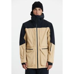 SOS Herren Skijacke "Straja", beige, Gr. L, unifarben, 92% Polyamid, 8% Elasthan, Jacken, mit wasserabweisenden Features