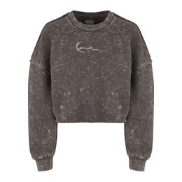 Sweater Karl Kani "Karl Kani Damen", Damen, Gr. XXL, grau (olive), 80% Baumwolle, 20% Polyester, Rundhals, Sweatshirts Sweater