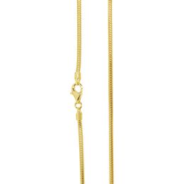 OSTSEE-SCHMUCK Damen Silberkette "- Schlange 2,0 mm - Silber 925/000, vergoldet -", 70, Silber 925 (Sterlingsilber), gold, Silber 925