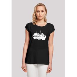 F4NT4STIC Damen T-Shirt "PARIS SKYLINE SHORT SLEEVE TEE", schwarz, Gr. XS, Obermaterial: 100% Baumwolle, Shirts, Print